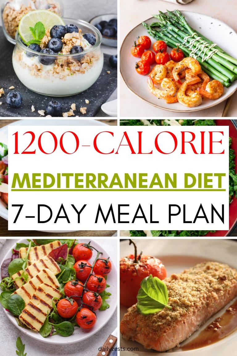 1200-Calorie Mediterranean Diet: A 7-Day Easy Meal Plan - DailyZests