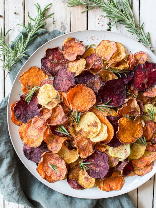 Shatteringly Crisp Oven Baked Vegetable Chips (Dash Friendly & Oil-Free ...